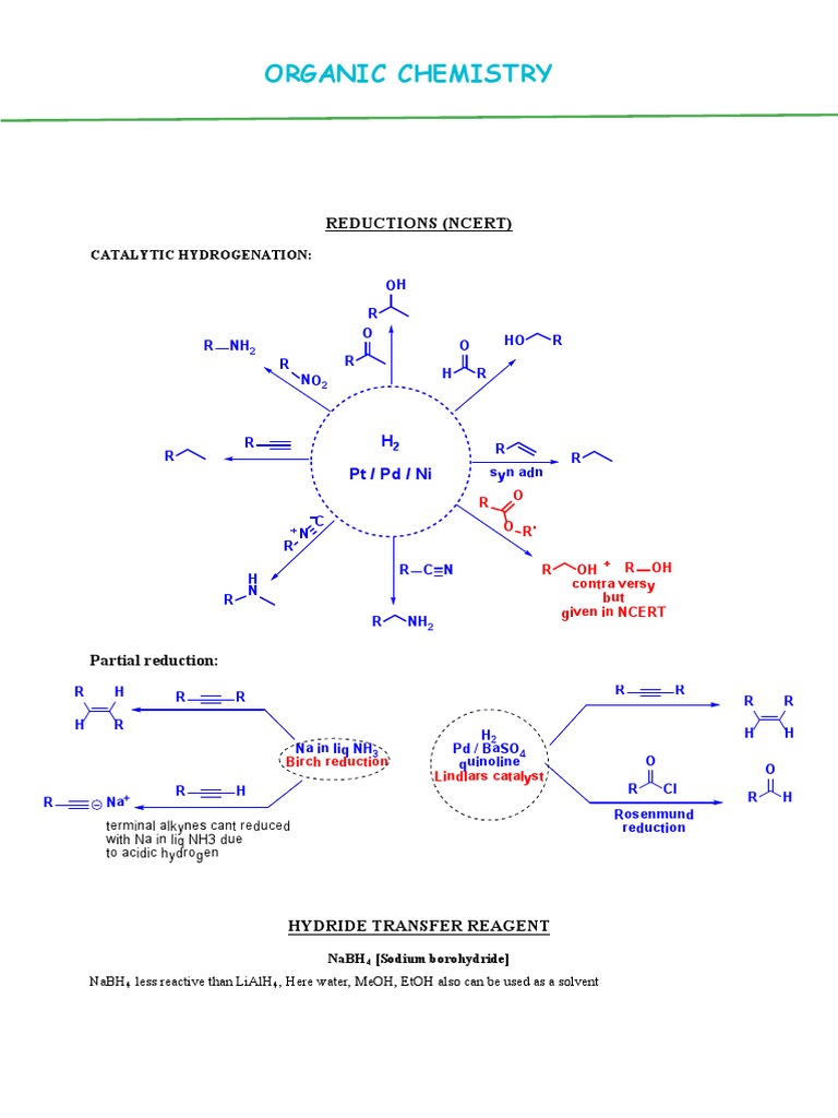 REDUCTIONS_Final | PDF | Organic Chemistry | Chemistry
