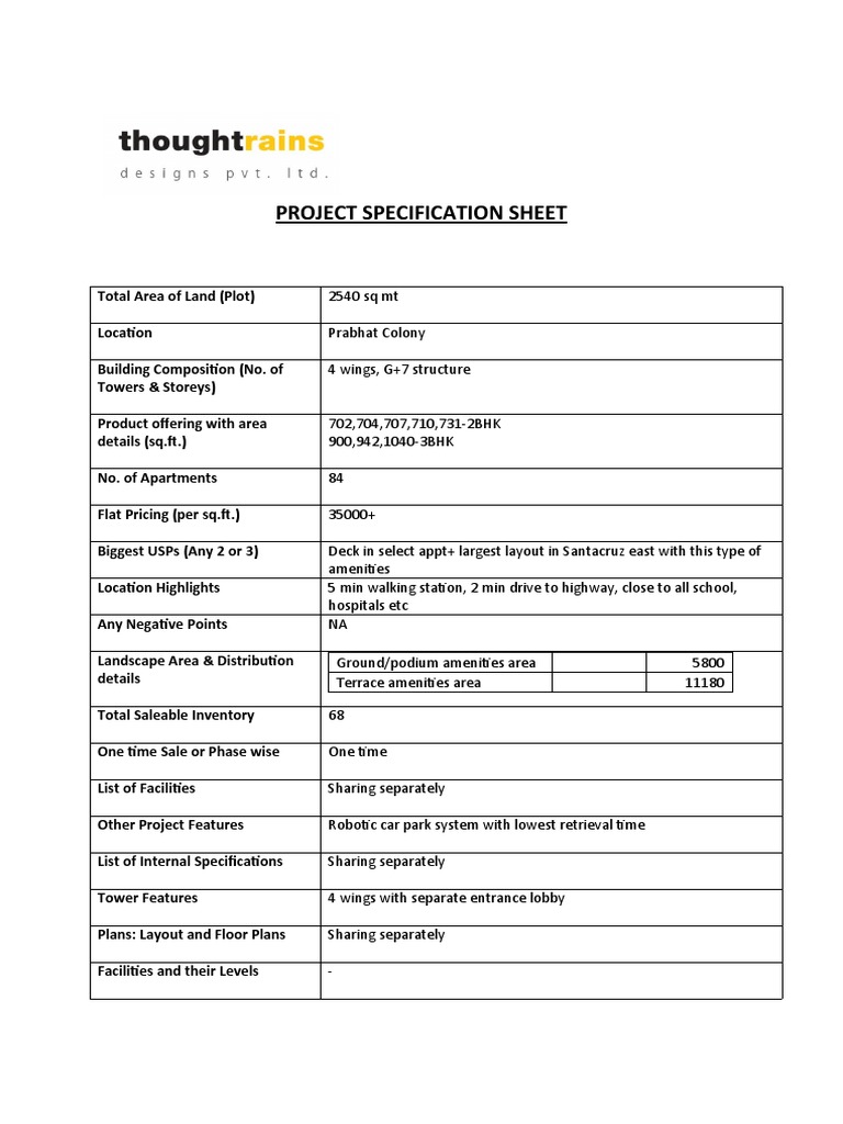 Project Specification | PDF