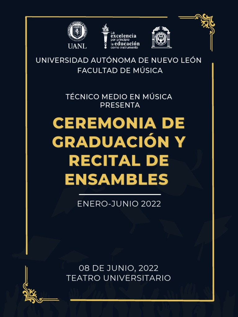 Programa de Mano Ceremonia Grad y Ensamb QR | PDF