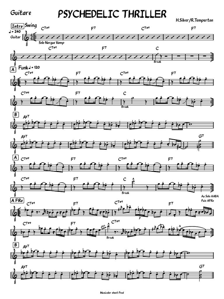 Psychedelic Sally Thriller Guitare | PDF