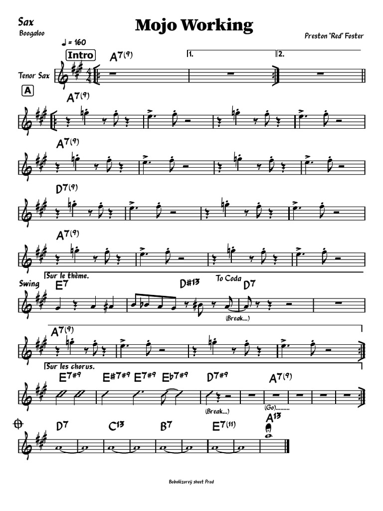 Mojo Working Sax | PDF