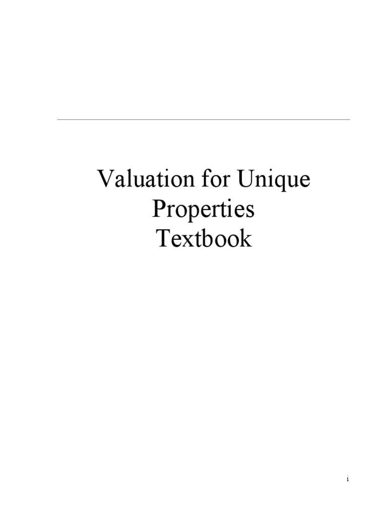 Final - Unique Property Valuation Text Book | PDF | Real Estate ...