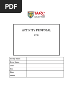 Activity Proposal Template | PDF