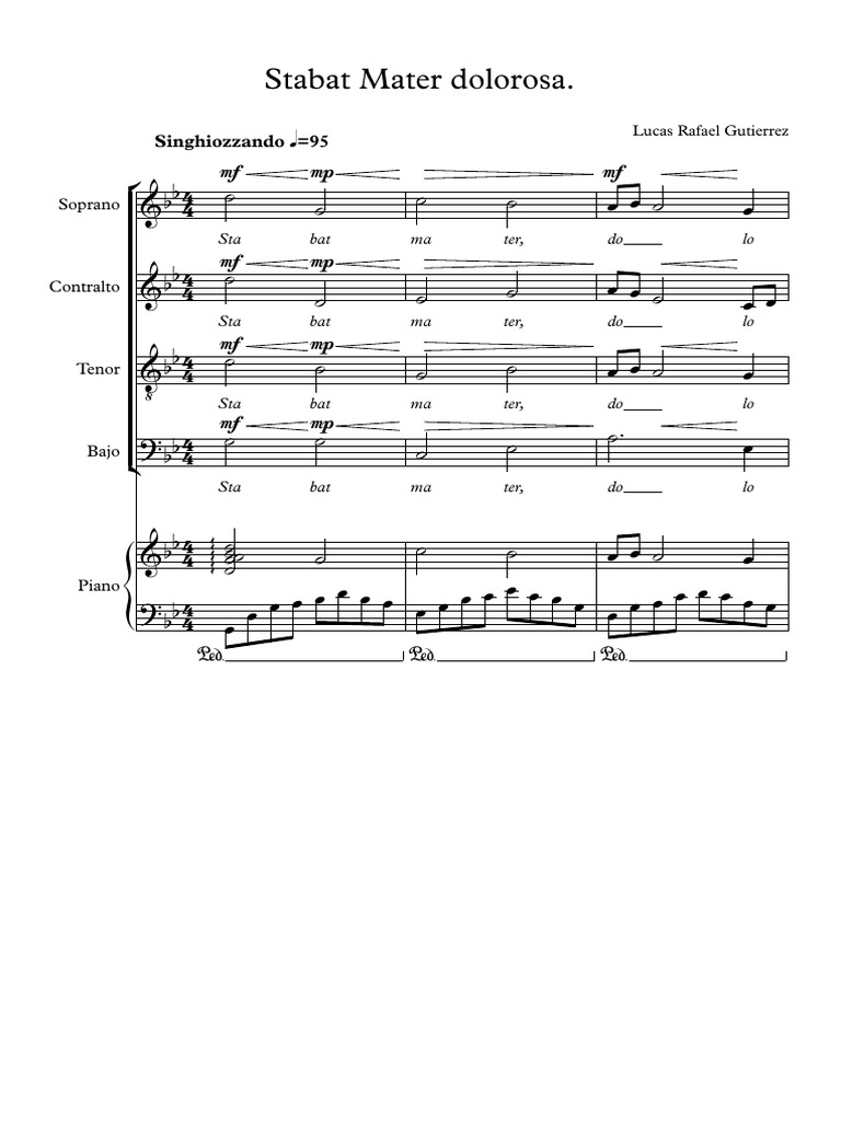 Stabat Mater Dolorosa - Partitura Completa | PDF