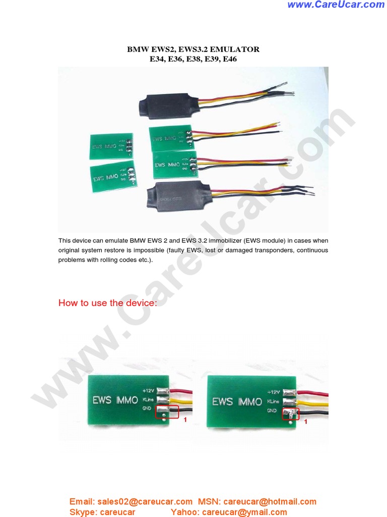BMW Ews Immo Emulator User Manual Cs | Download Free PDF | Computer Engineering | Manufactured Goods