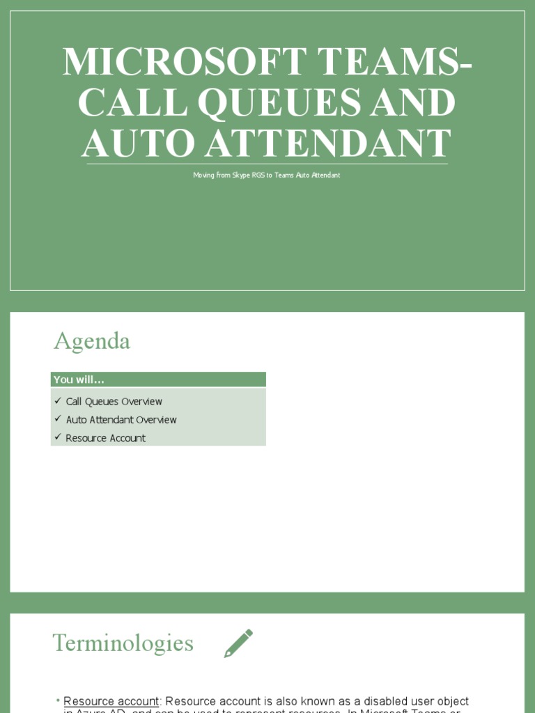 Microsoft Teams - Call Queues and Auto Attendant Creation and Set Up | PDF | Telephony | Computing