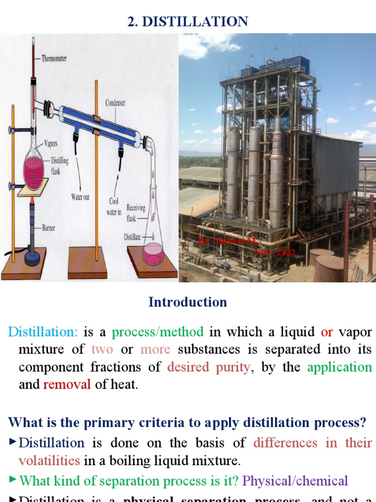 Distillation Process Overview and Analysis | PDF | Distillation ...