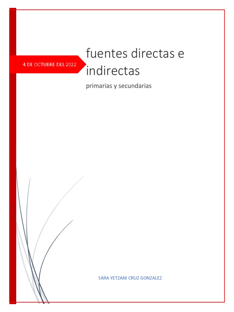 Fuentes Directas e Indirectas | PDF | Aprendizaje | Cognición