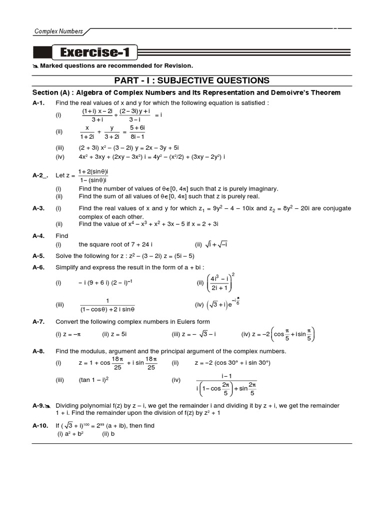 Complex Number II | PDF | Complex Number | Circle