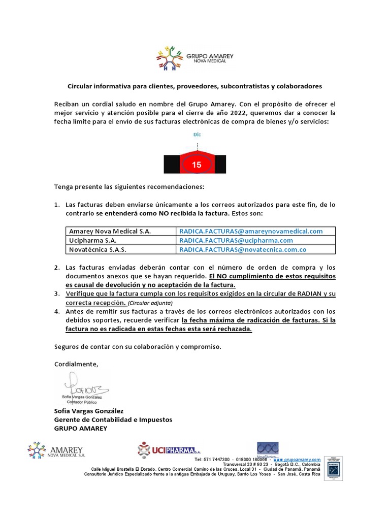 Circular Externa Cierre 2022 | PDF | Negocios | Derecho