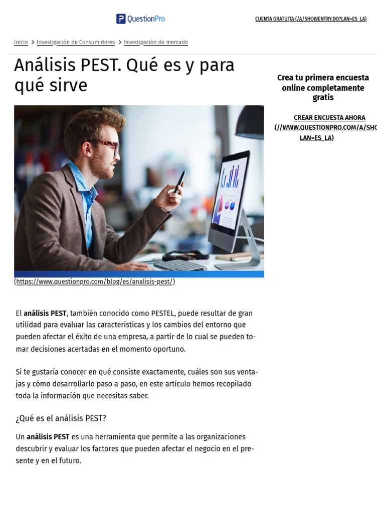 Análisis PEST. Qué Es y para Qué Sirve - QuestionPro | PDF | Análisis ...