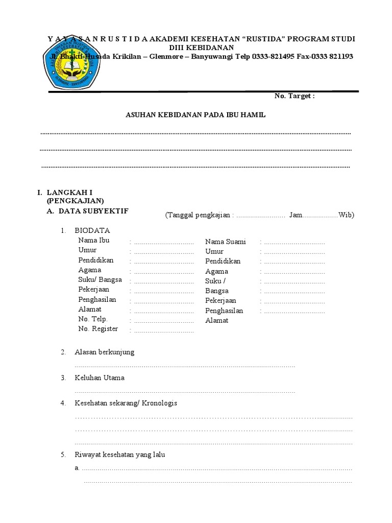 Format Askeb Kehamilan | PDF