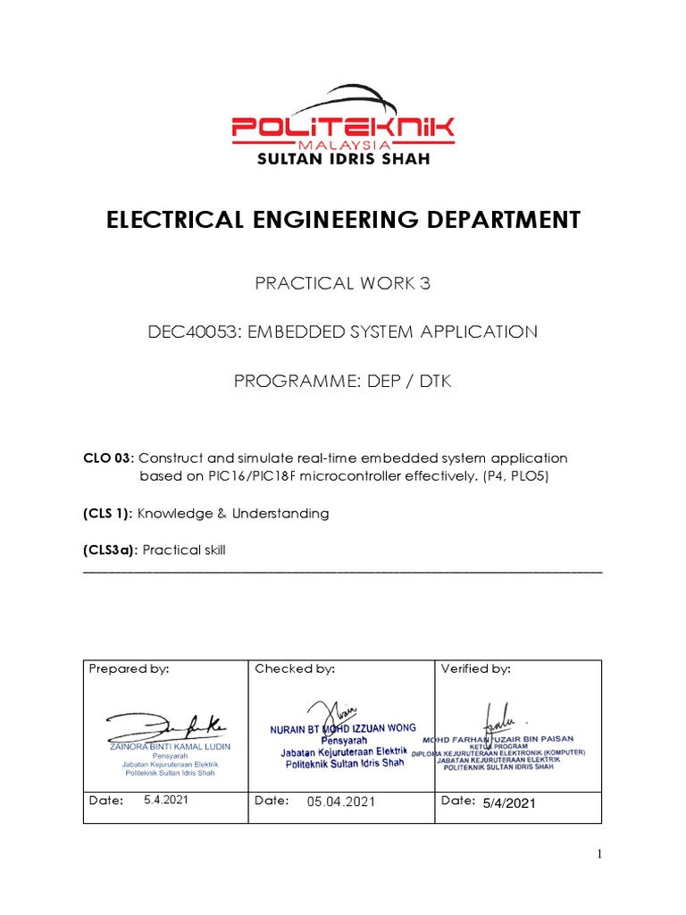 Practical Work 3 (F2029, F2030, F2031) | PDF | Embedded System | Liquid Crystal Display