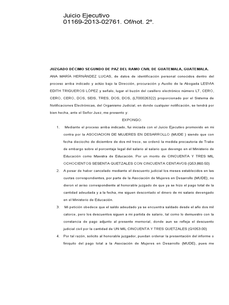 Levantamiento de Embargo | PDF | Guatemala Levantamiento de Embargo | PDF | Guatemala