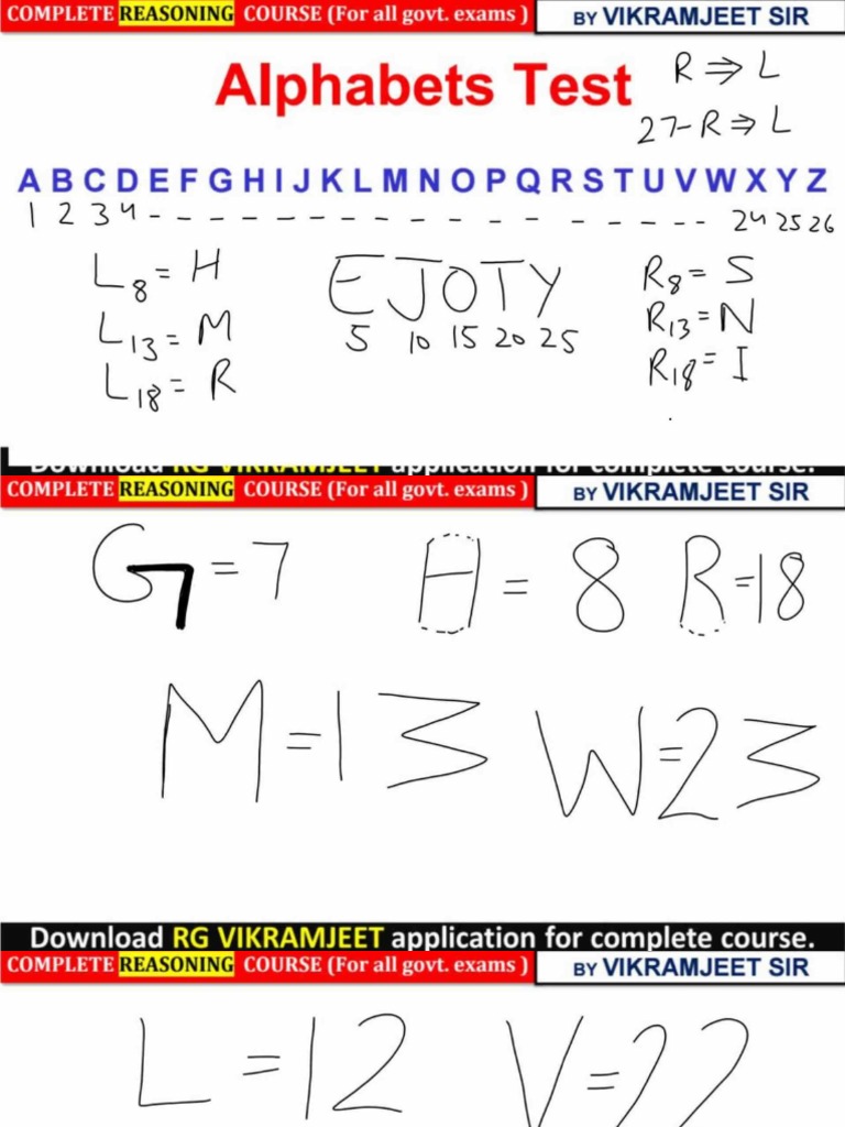 Alphabet Class Notes by VIKRAMJEET SIR | PDF