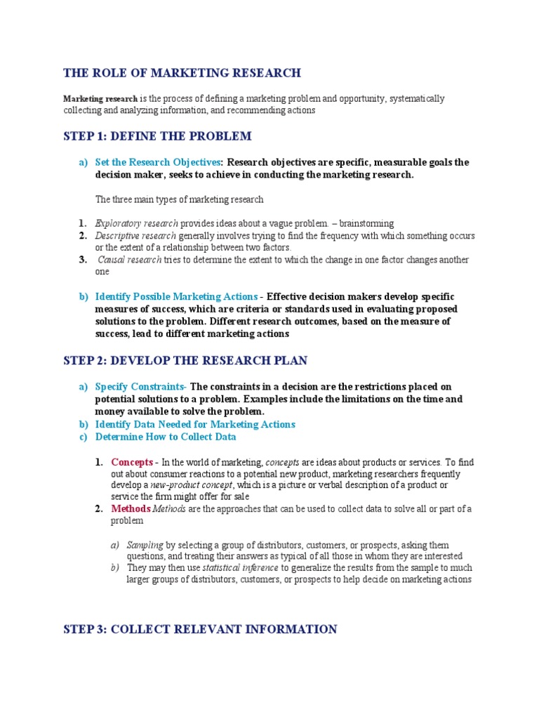 The Role of Marketing Research | PDF | Forecasting | Marketing Research