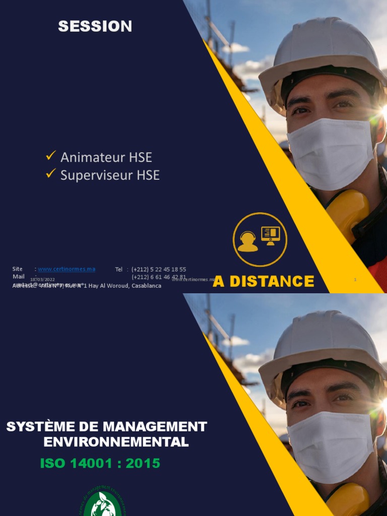 Session: Animateur HSE Superviseur HSE | PDF | Gestion des ressources ...