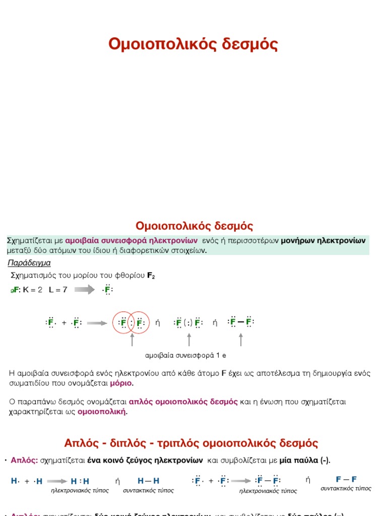 2.4β Ομοιοπολικός Δεσμός | PDF