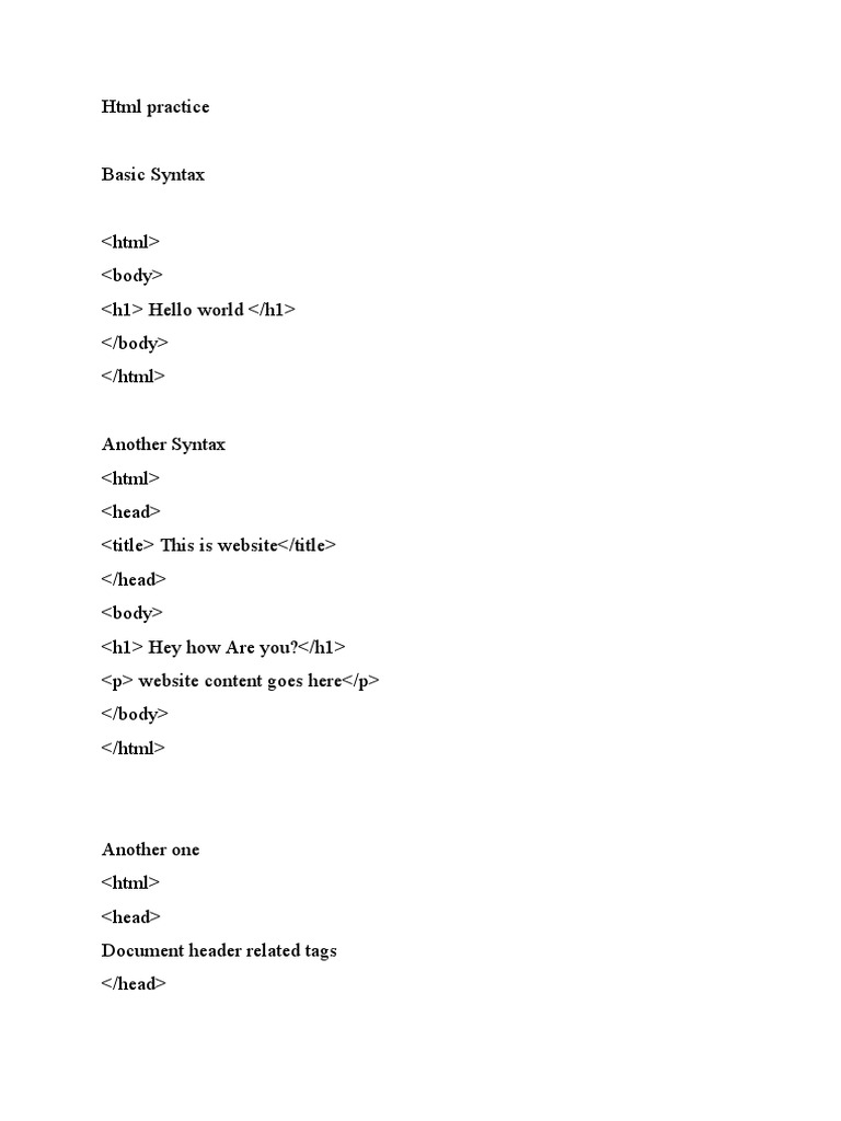 Html Interview Prep Pdf Html Element Html