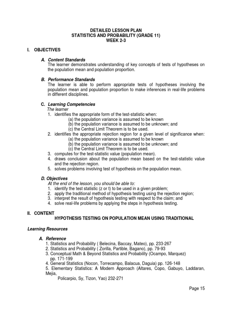 Hypothesis Testing in Statistics | PDF | Statistical Hypothesis Testing ...