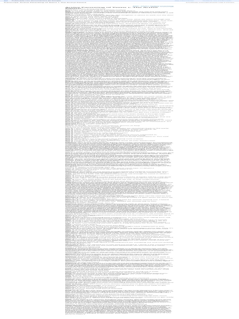 Transcript - Active Parenting of Teens 1 - The Active Parent | PDF | Adolescence | Parenting