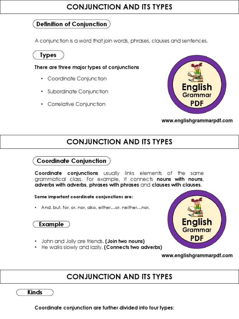Types of Conjunctions | PDF | Semiotics | Semantic Units