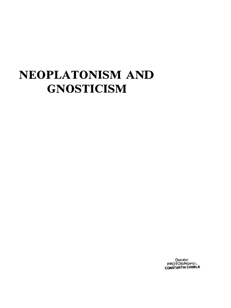 Neoplatonism and Gnosticism | PDF | Gnosticism | Neoplatonism