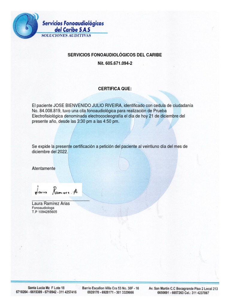 Certificado de Asistencia | PDF