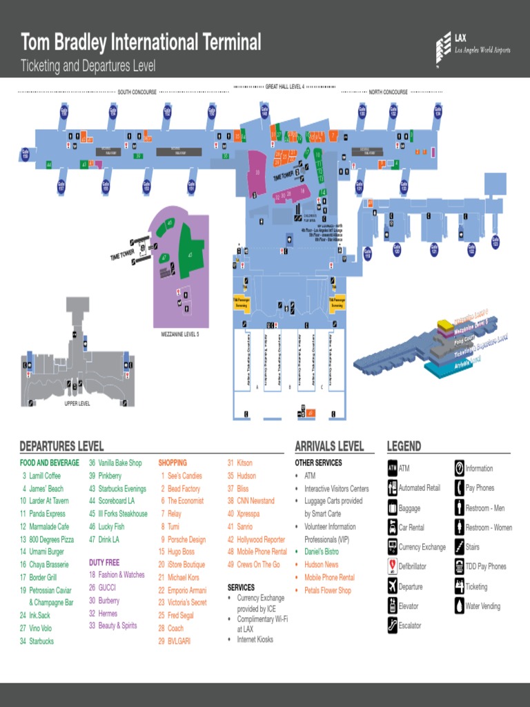 Lax Tom Bradley International Terminal Map | PDF | Transport