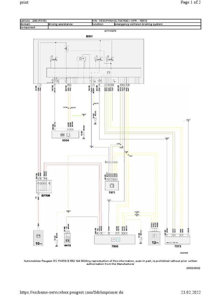 Peugeot 208 Emergency Braking System Details | PDF | Transportation ...