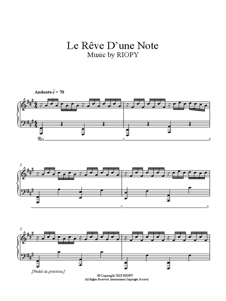 Le Rêve D'une Note | PDF