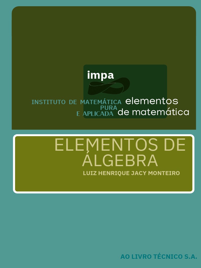 Elementos de Álgebra - Jacy Monteiro | PDF