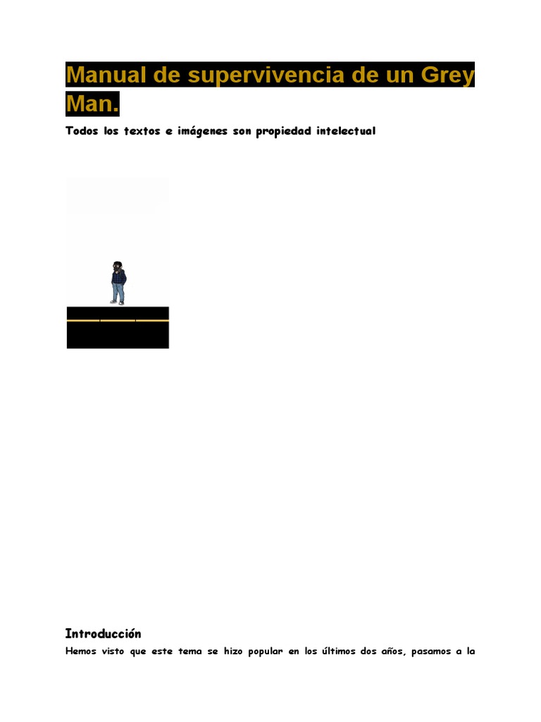 Guia de Supervivencia Del Hombre Gris - Documentos de Google | PDF Guia de Supervivencia Del Hombre Gris - Documentos de Google | PDF