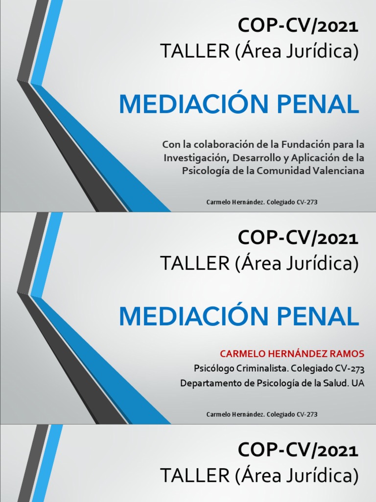 Taller Mediaci N Penal - Pt. I. Prof. Carmelo Hern Ndez | PDF | Mediación | Las emociones