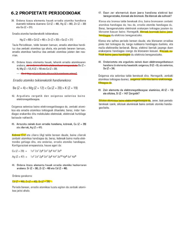 6.2 PROPIETATE PERIODIKOAK - Ariketak Ebatzita | PDF