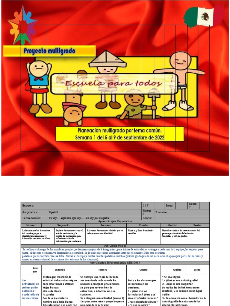 Planeacion Multigrado Tema Común Semana 1 | PDF | Decimal | Números
