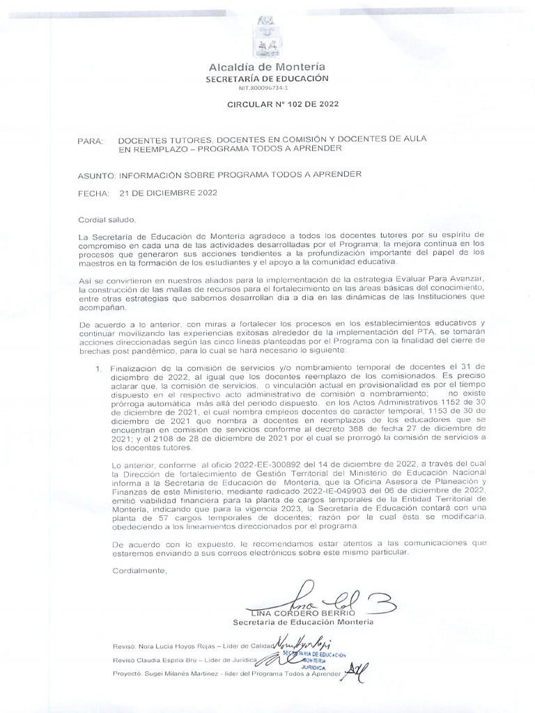 Circular No. 102 de 2022 | PDF