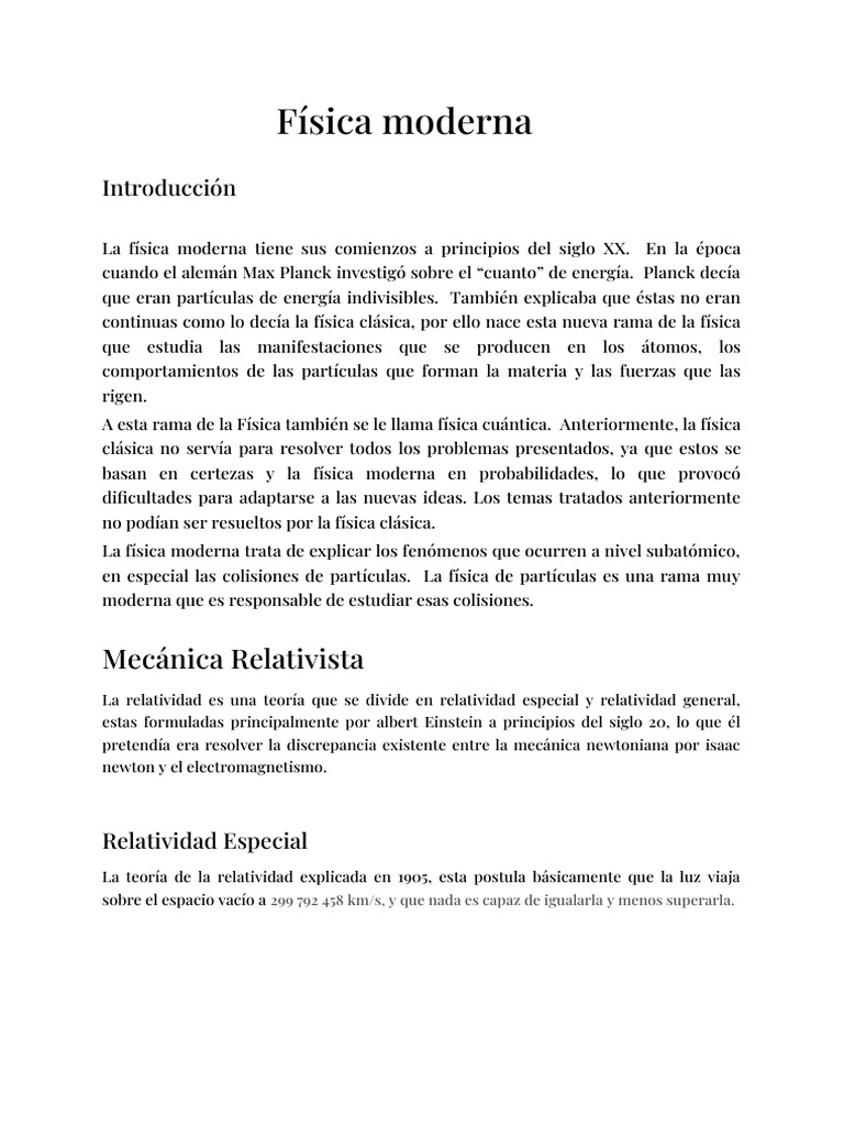 Física Moderna | PDF | Física moderna | Mecánica cuántica Física Moderna | PDF | Física moderna | Mecánica cuántica