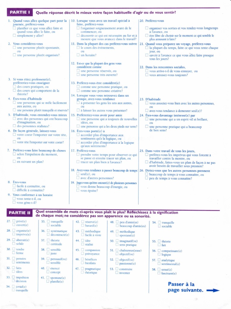 Test Mbti | PDF