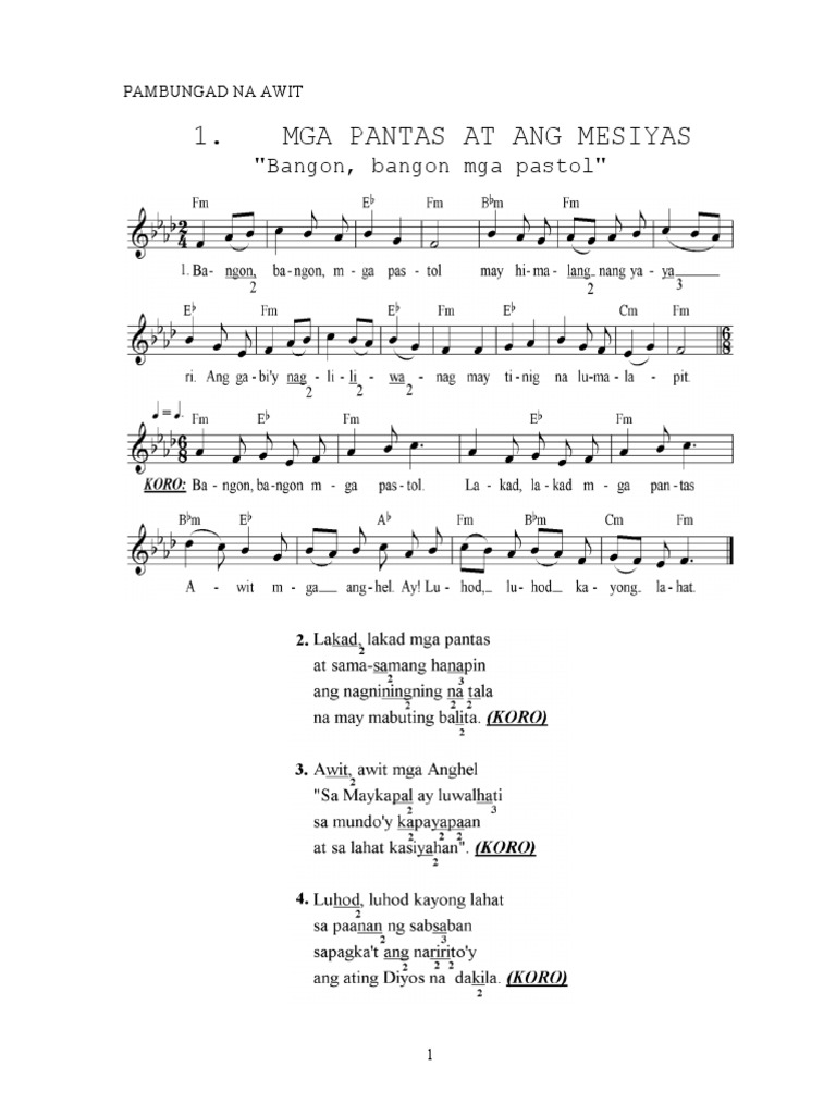 Bangon, Bangon Mga Pastol | PDF