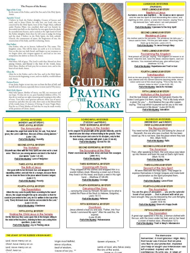 Rosary Prayers | PDF | Mary, Mother Of Jesus | Jesus
