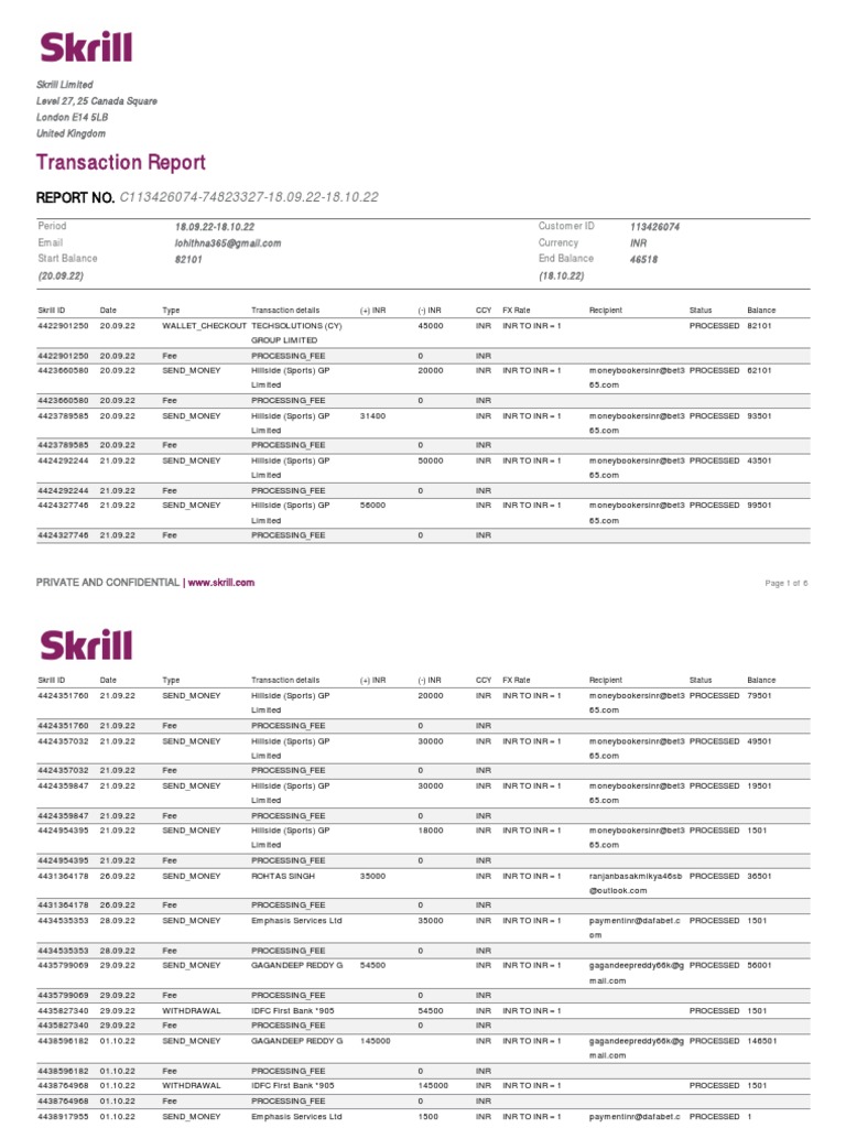 Transaction History | PDF | Payments | Money