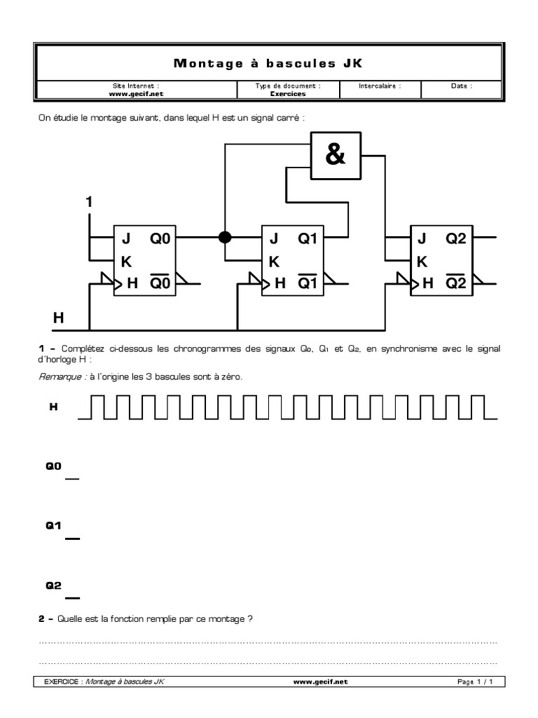 Compteur Synchrone JK | PDF