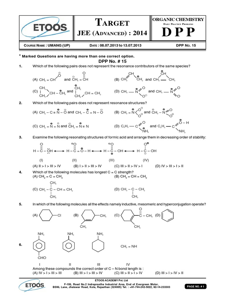 DPP 2 Structural Id & POC-1 VKP Sir-3697 | PDF | Materials Science | Atomic