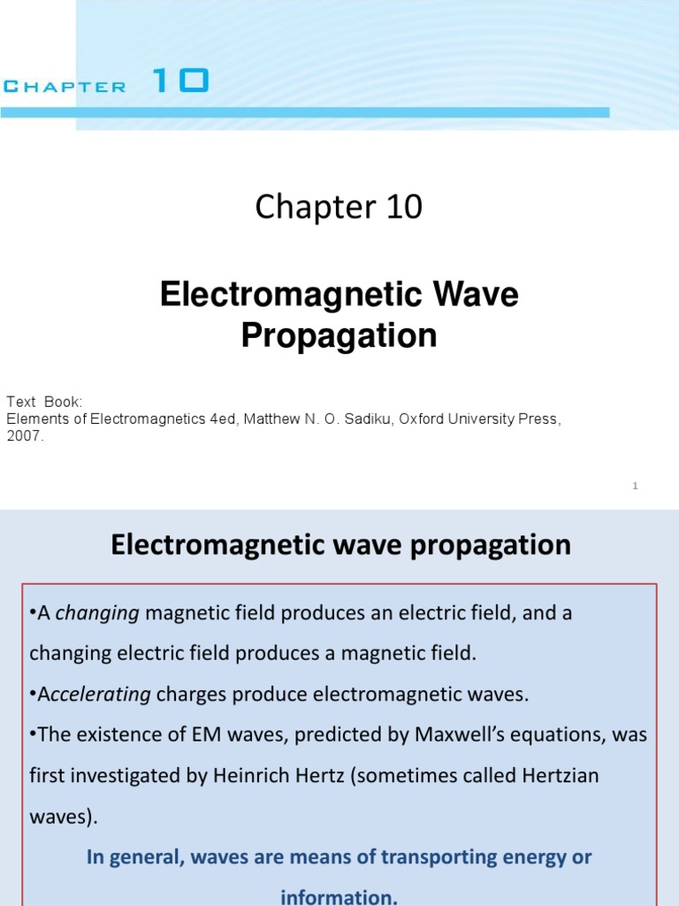Chap 10 P1-1 | PDF | Waves | Electromagnetic Radiation