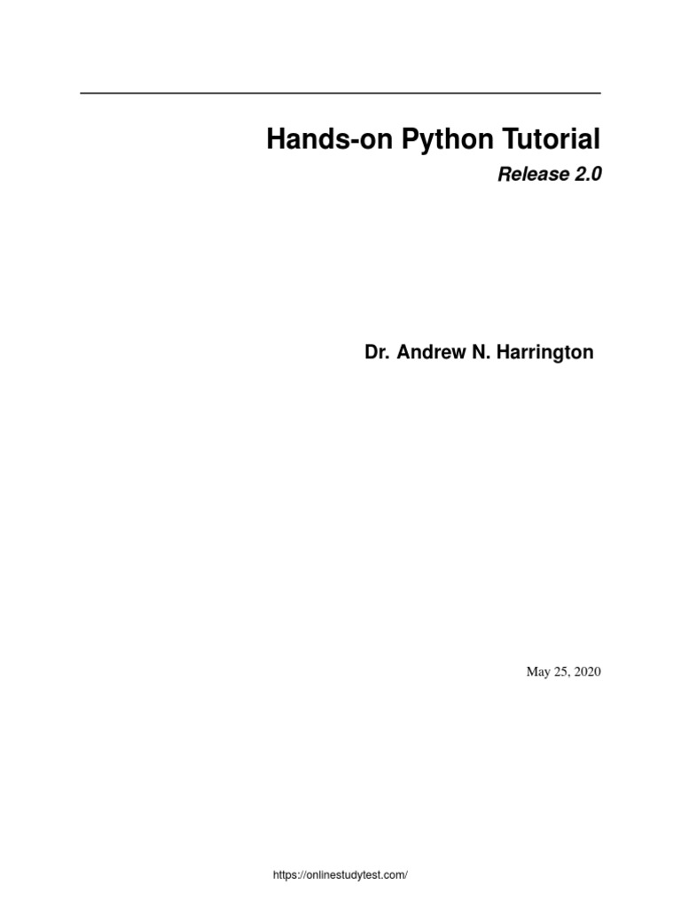 Hands On Python Tutorial | PDF | Data Type | Zip (File Format)