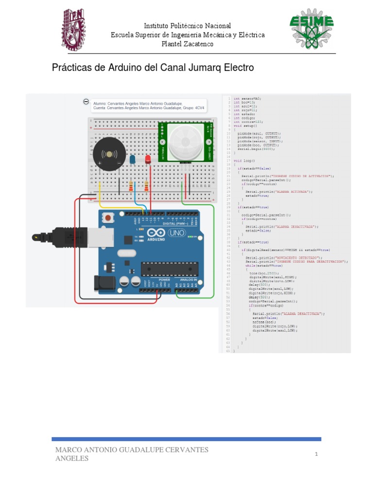 Actividad 4. Proyectos y Ejemplos de Arduino en Tinkercad | PDF