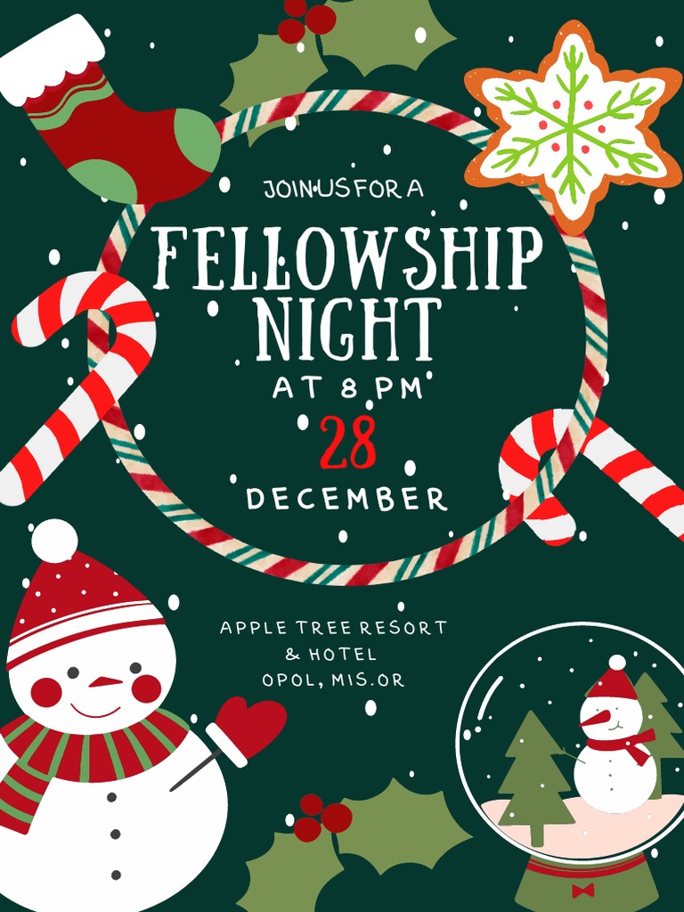 Red Green Colorful Funny Christmas Party Invitation | PDF