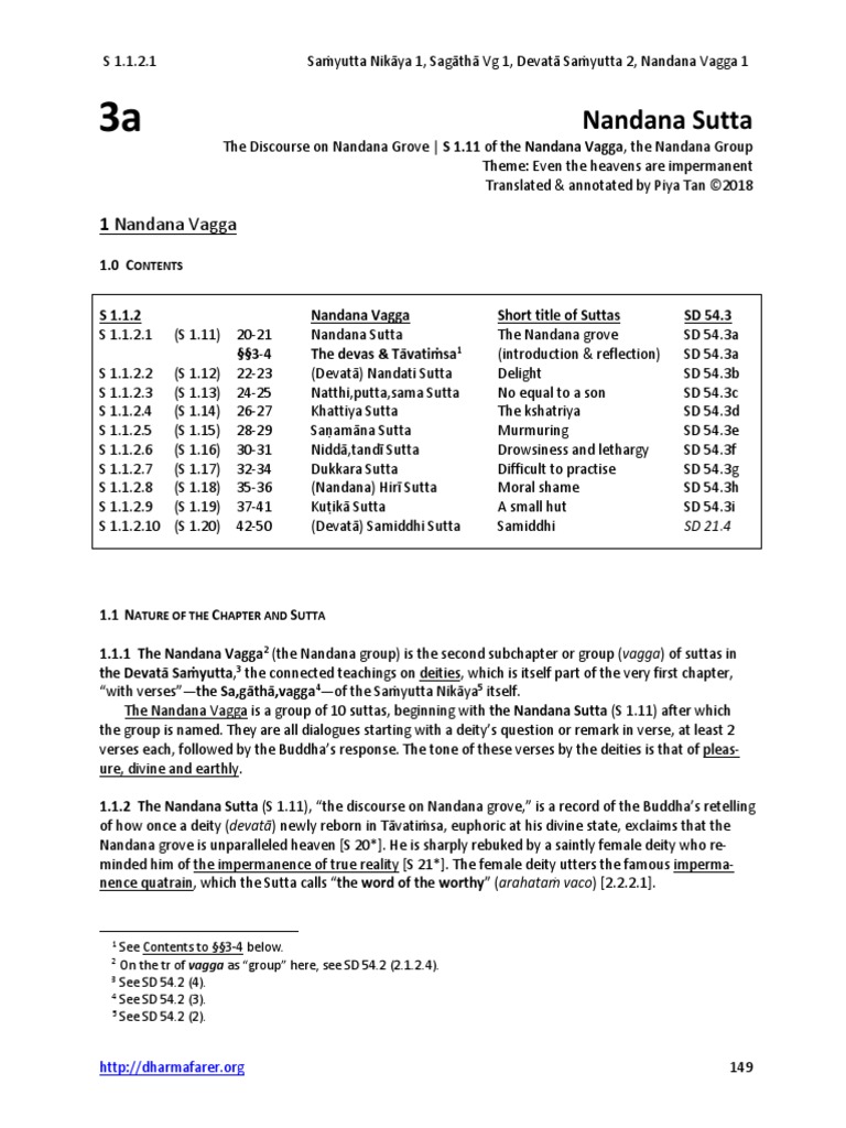 54.3a Nandana S s1.11. Nandana VG s1.11 20 Piya | PDF | Heaven | Gautama Buddha