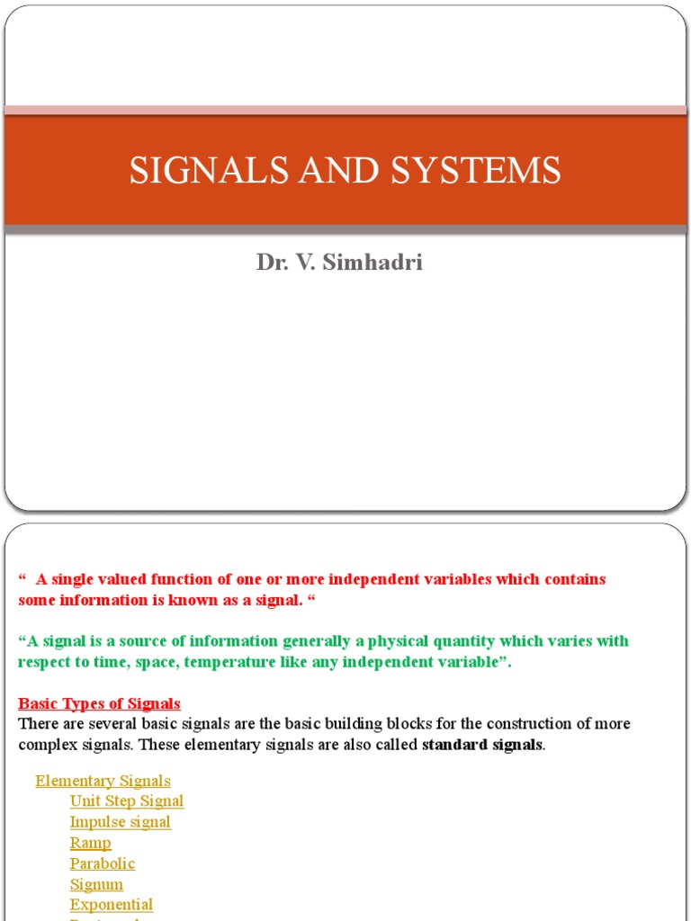 Updated SIGNALS AND SYSTEMS | PDF | Laplace Transform | Discrete Time ...